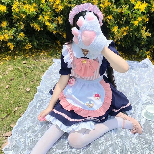 Tea Time Maid Cosplay Lolita Dress Kawaii Cute Ddlg Playground