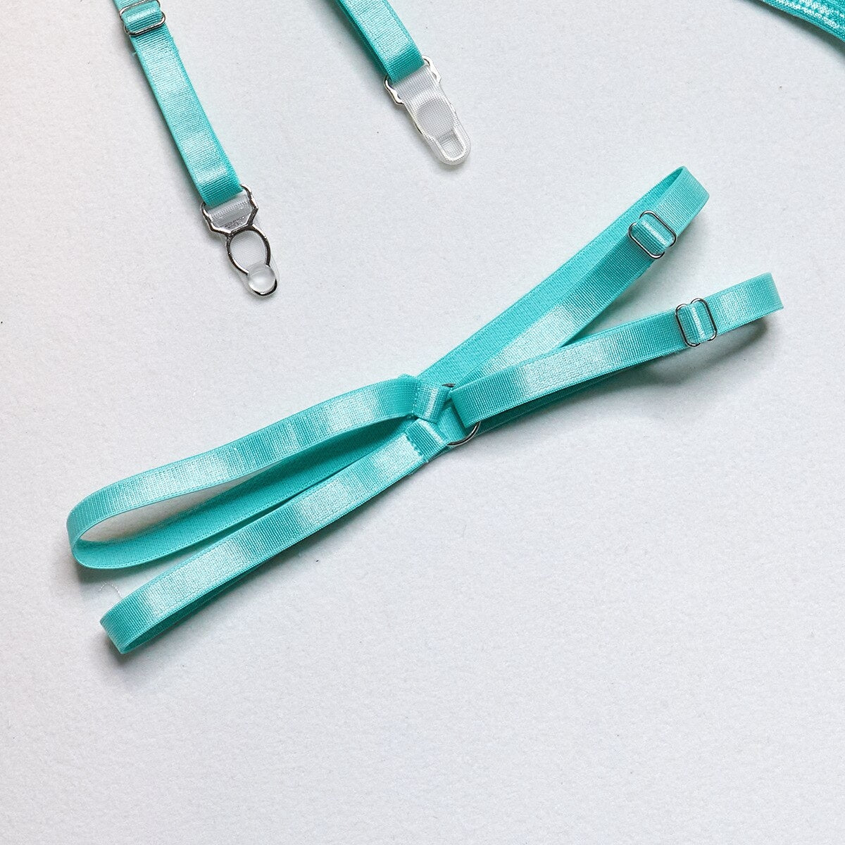 Bubblegum Flower Lingerie Set Flowers Floral Garter Belt – DDLG Playground