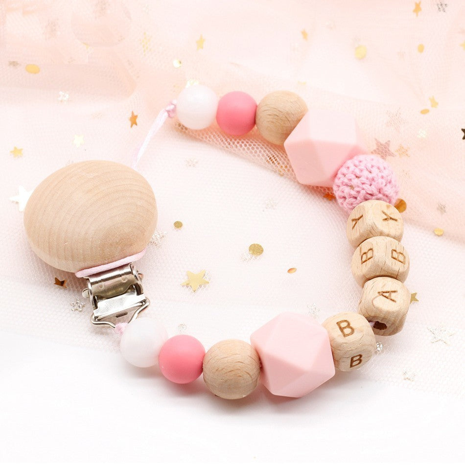 Wood Bead Adult Pacifier Clip Customized – DDLG Playground