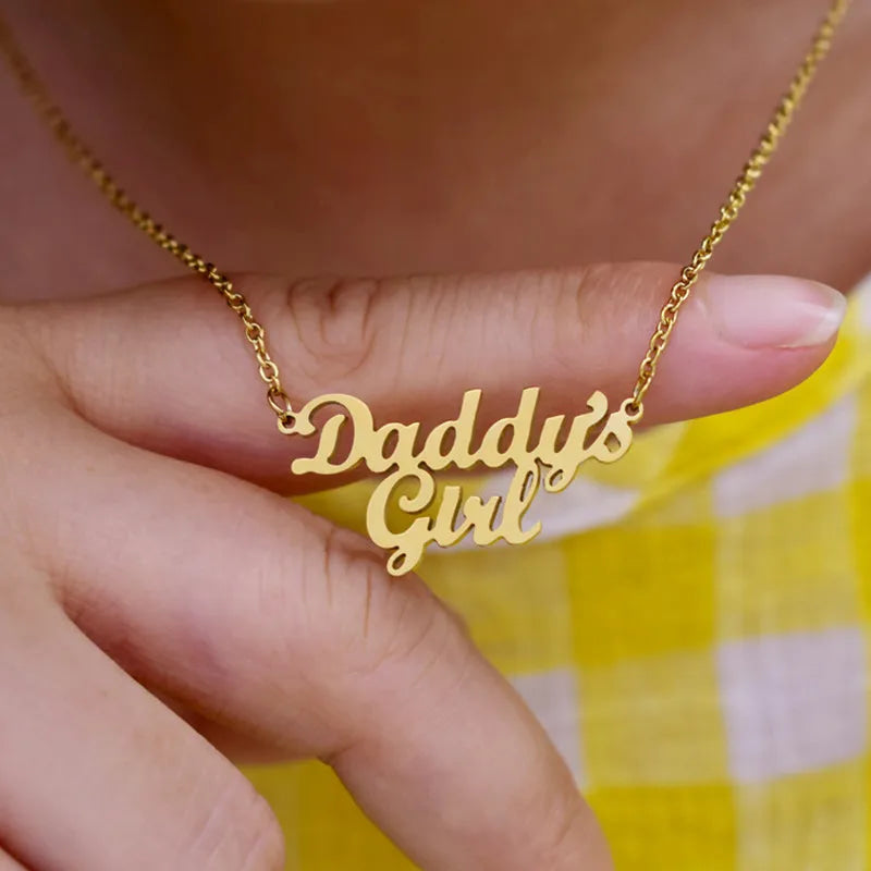 Daddy's Girl Necklace 18K Gold Plated Pendant – DDLG Playground
