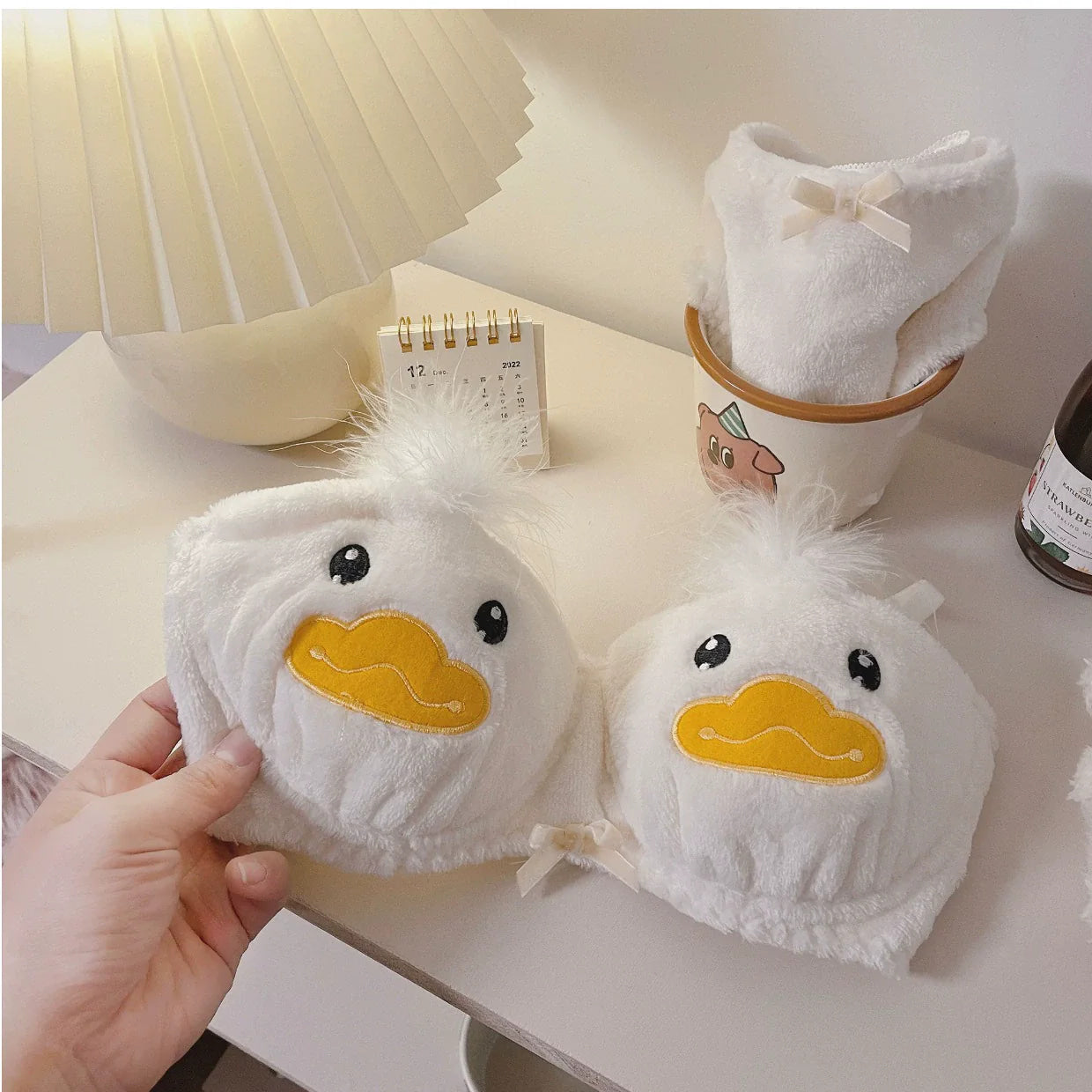 Kawaii White Gentle Ducky Lingerie Set Fuzzy Intimate Apparel – DDLG ...