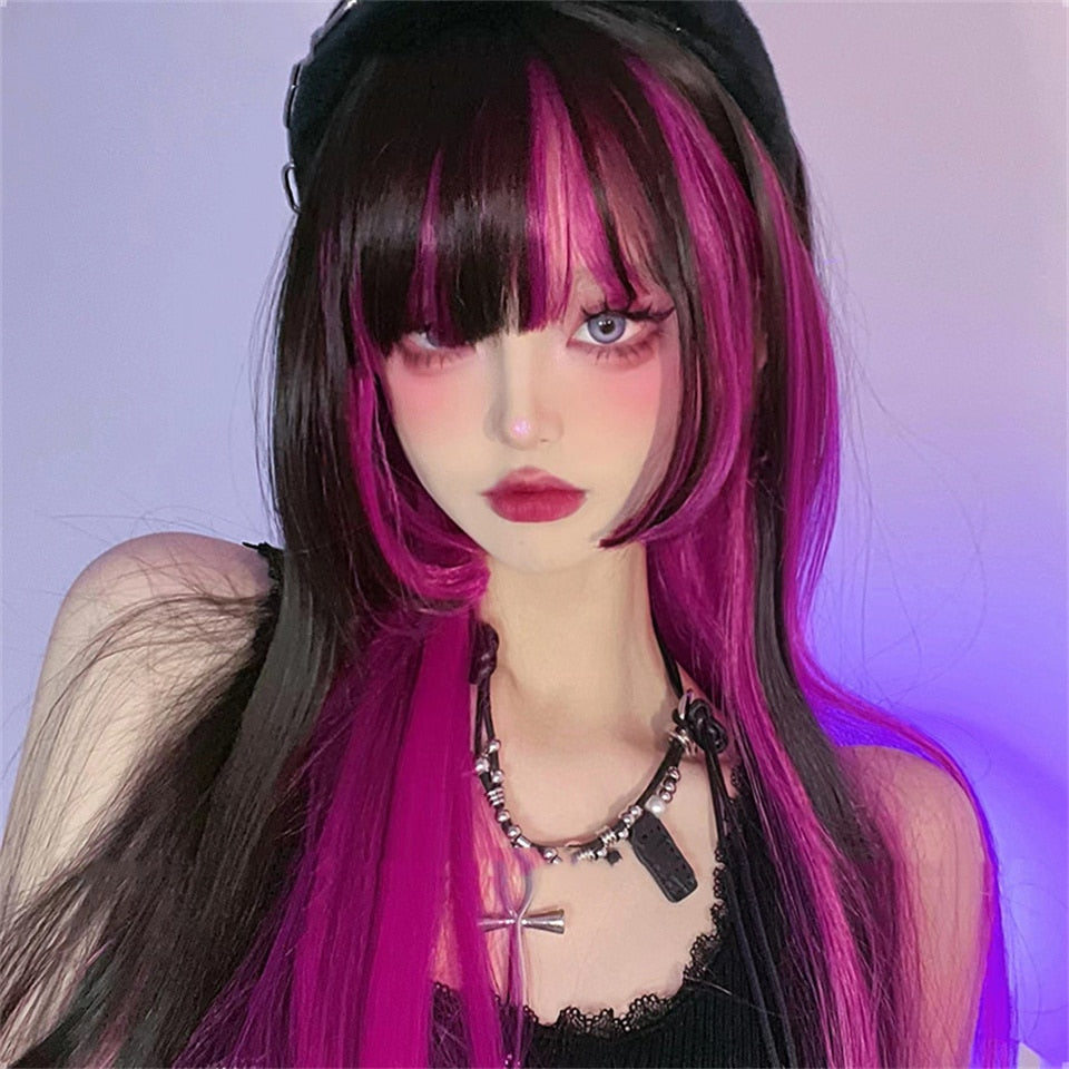 Pastel Goth Purple Black Cosplay Draculaura Wig – DDLG Playground