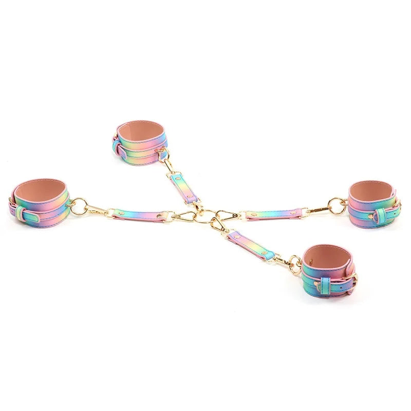 Pastel Rainbow Gay Pride Hand Cuffs & Ankle Cuffs – DDLG Playground