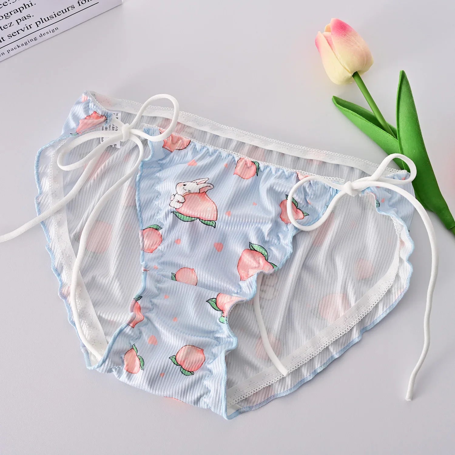 Kawaii Cute Peach Bunny Perfection Panties Womens Underwear – DDLG ...