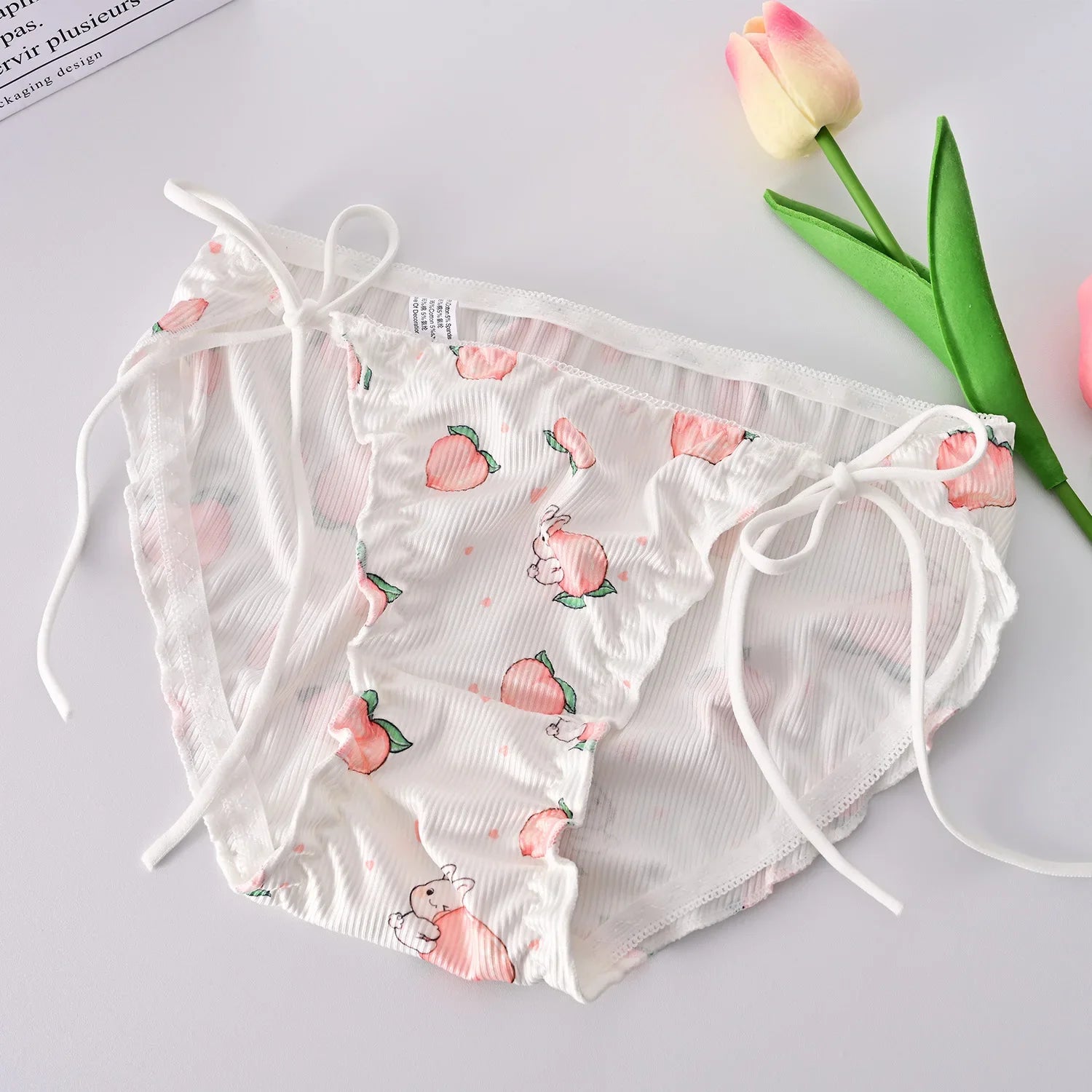 Kawaii Cute Peach Bunny Perfection Panties Womens Underwear – DDLG ...