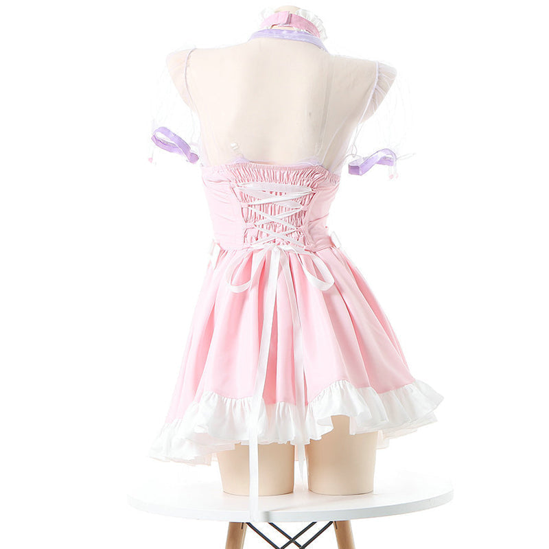 Pink Princess Dress KawaiI Cosplay Maid Lolita – DDLG Playground