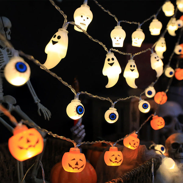 Spooky Skulls and Pumpkins Halloween LED Light String – DDLG Playground