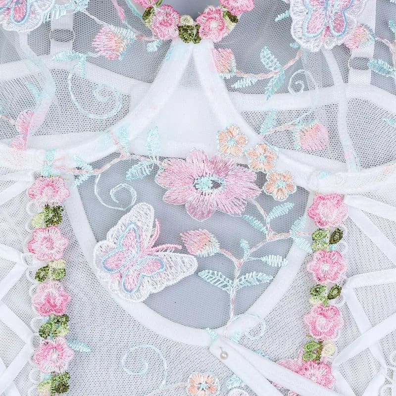 White Flower Mary Garden Fairy Lingerie Set Bra and Panties – DDLG ...