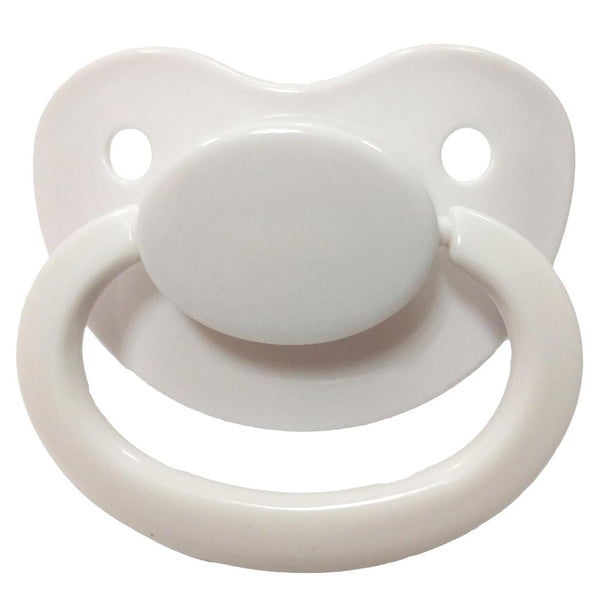 White Adult Pacifier Paci Binkie Soother – DDLG Playground