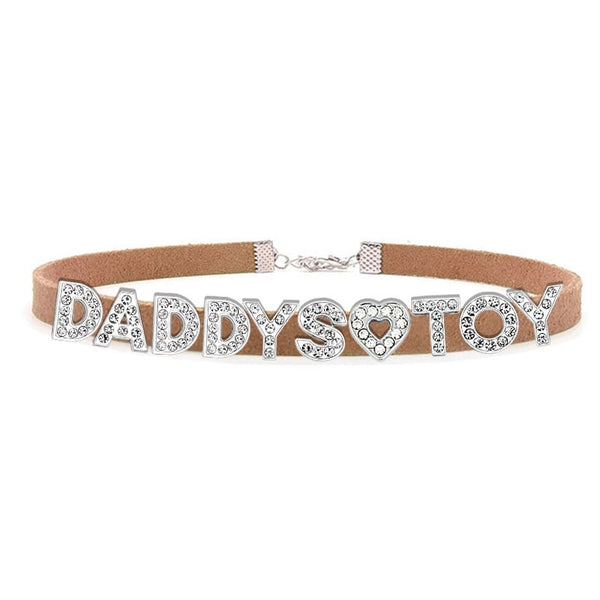 Daddy's Toy Rhinestone Choker Necklace Collar – DDLG Playground