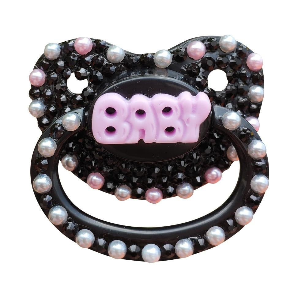 Kawaii Baby Adult Pacifier Binkie Black Cute Baby Soother – DDLG Playground