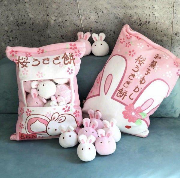 Bag Of Pink Bunny Rabbit Plushies Kawaii Japanese Plushies – DDLG ...