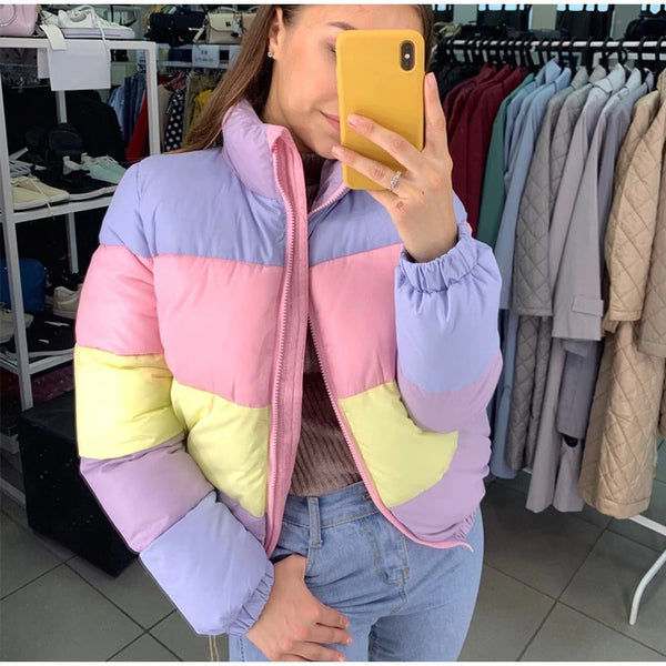 Candy Colored Puffy Bomber Jacket Winter Coat Fairy Kei – DDLG Playground
