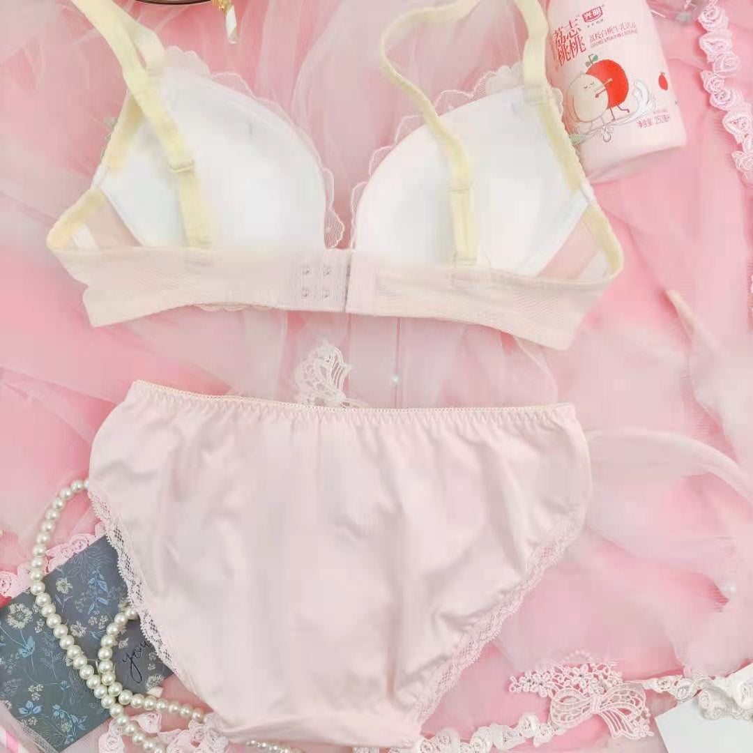 Pastel Flower Lingerie Set Lolita Underwear Panties Cute – DDLG Playground