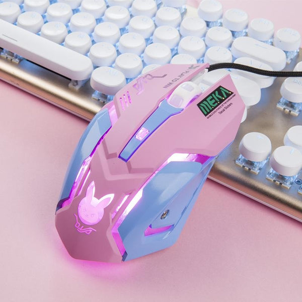 Pink D.Va Backlit Computer Mouse USB Wired Overwatch Gaming – DDLG ...