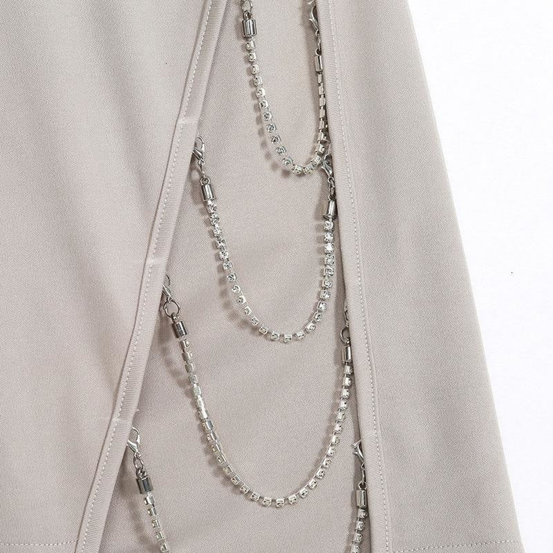 Diamond Chain Mini Dress Lingerie Cosplay High Slit – DDLG Playground