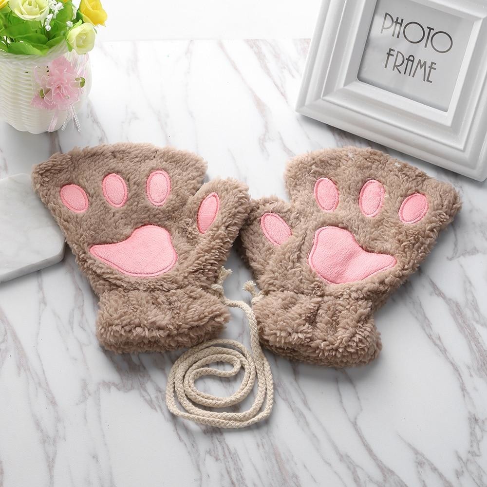 Furry Neko Cat Mittens Gloves Kawaii Kitten – DDLG Playground