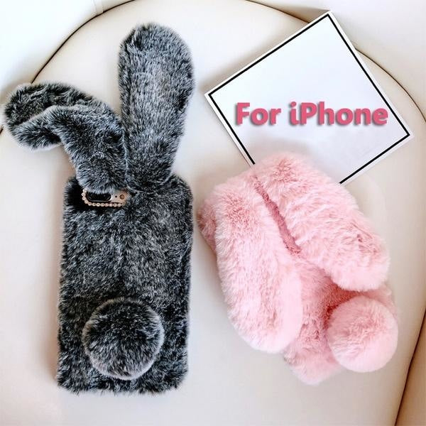 Furry Fuzzy Bunny Rabbit Ear Phone Case Apple Iphone – DDLG Playground