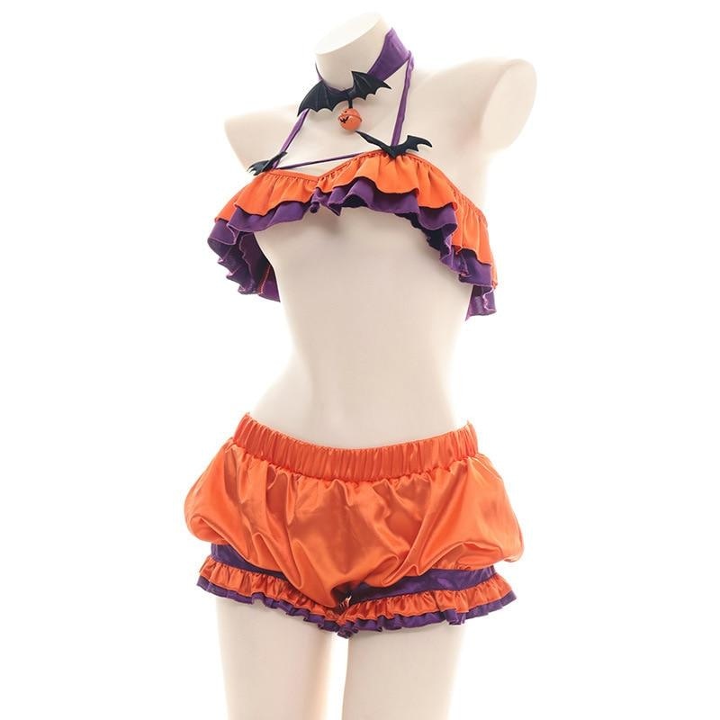 Halloween Bloomer Baby Shorts Lingerie Set Bat Devil Goth DDLG shop – DDLG Playground