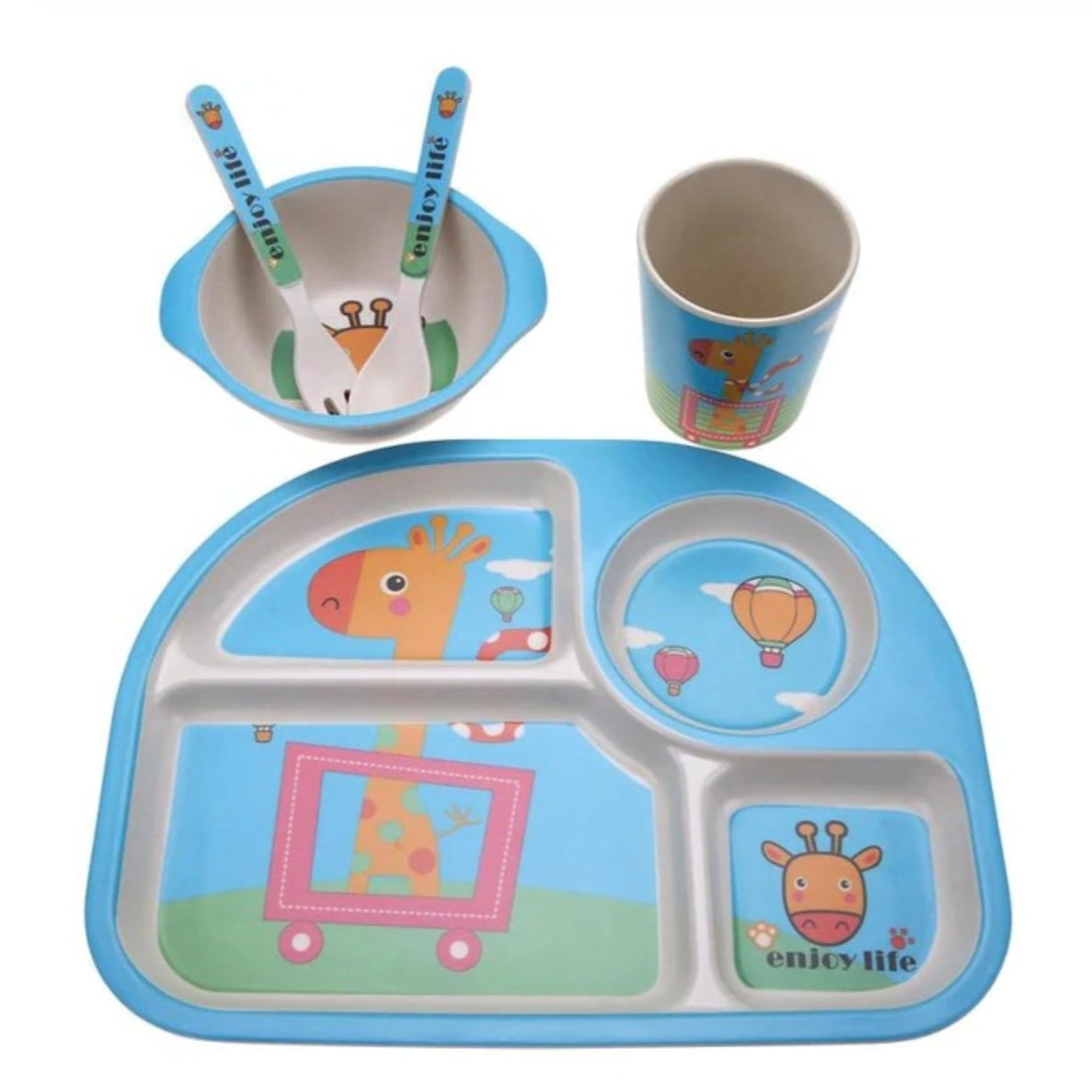 Blue Giraffe Dinner Set Dinnerware Tableware – DDLG Playground