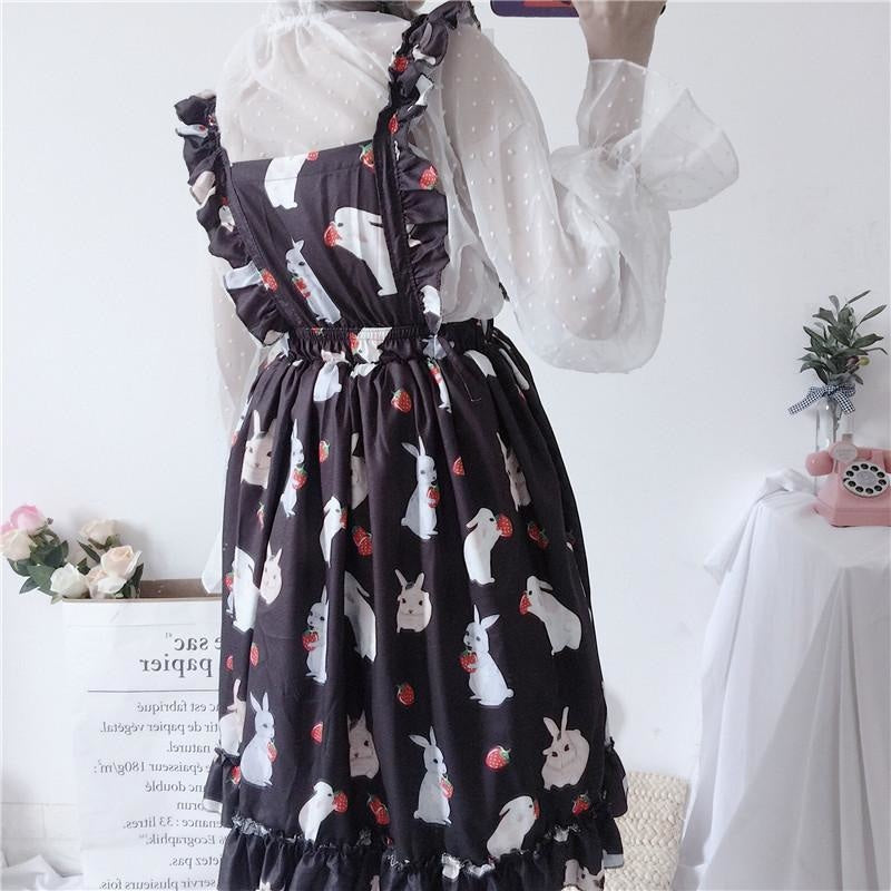 Little Bunny Rabbit Suspender Dress Kawaii Lolita – DDLG Playground