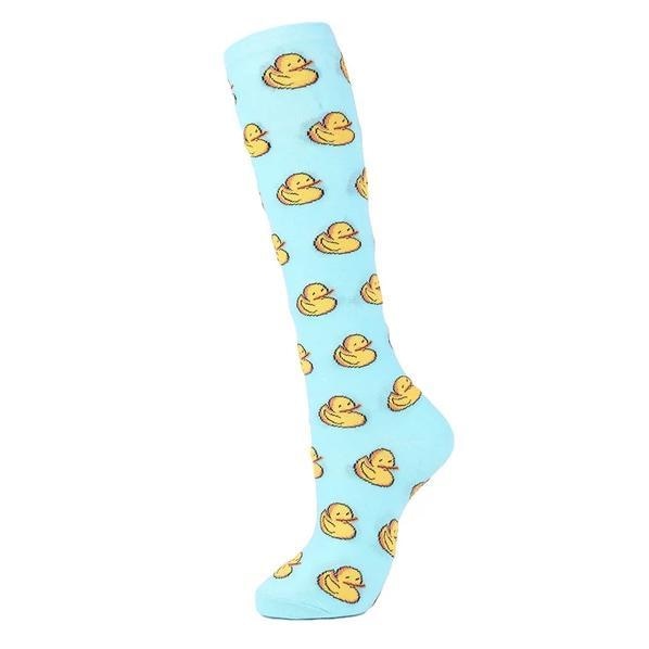 Blue Little Yellow Rubber Ducky Duck Knee High Socks – DDLG Playground