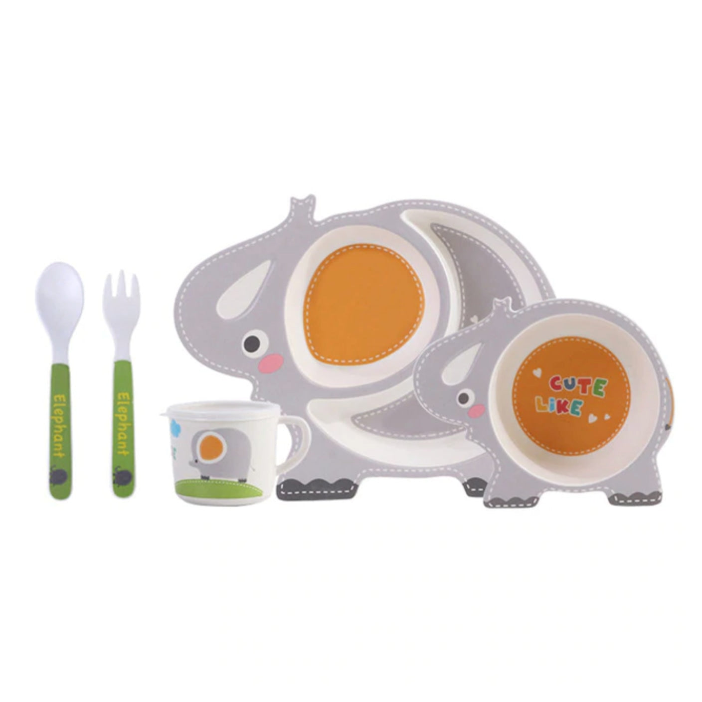 Elephant Dinner Set Complete Tableware – DDLG Playground