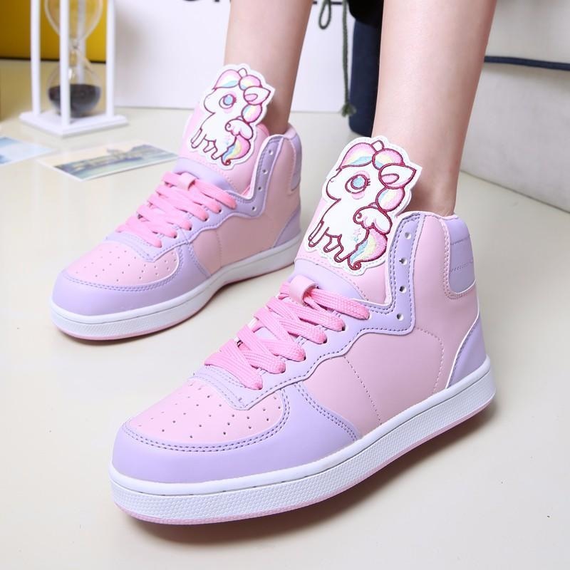 Magical Pony Hi Tops Fairy Kei Sneakers Kawaii Fashion – DDLG Playground