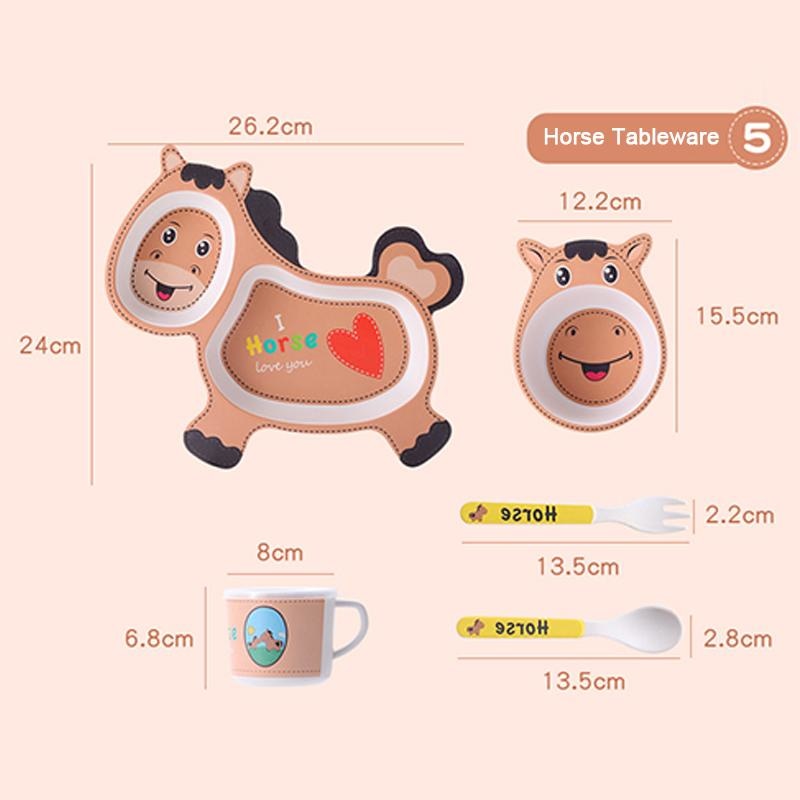 Horse Pony Dinner Set Complete Tableware – DDLG Playground
