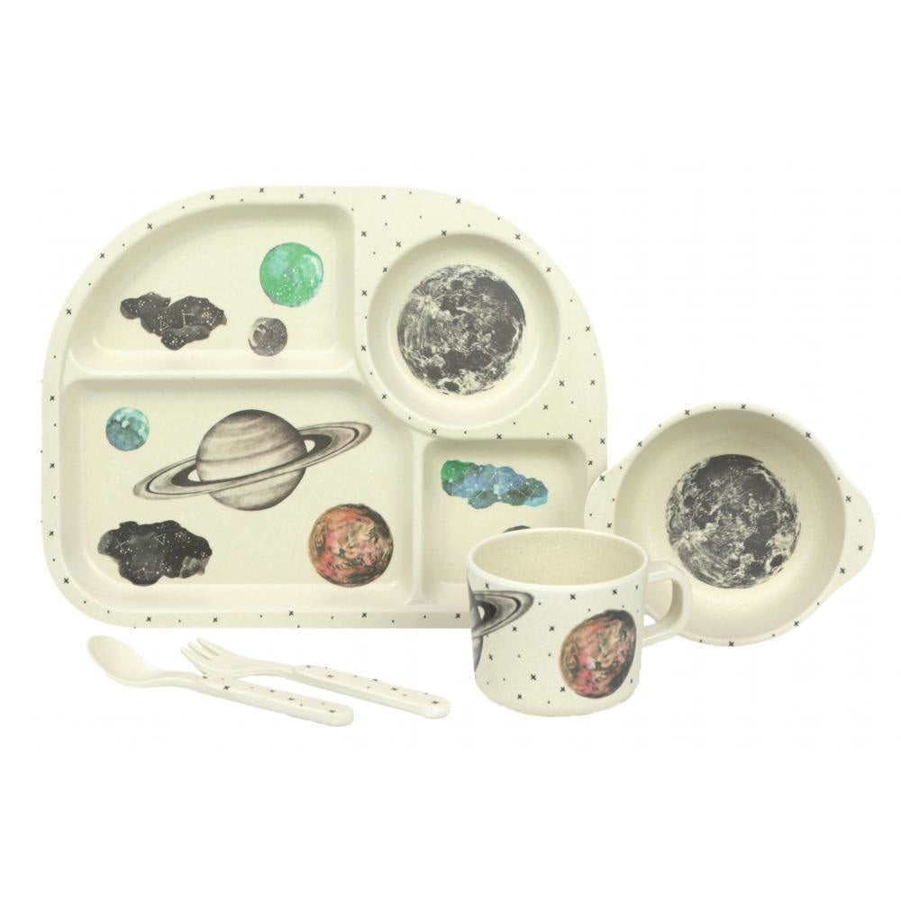 Outer Space Dinner Set Plate Bamboo BPA Free – DDLG Playground