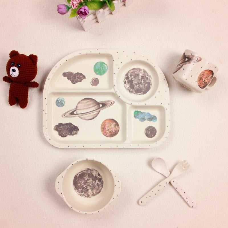Outer Space Dinner Set Plate Bamboo BPA Free – DDLG Playground