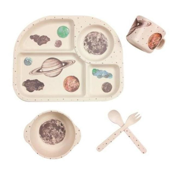 Outer Space Dinner Set Plate Bamboo BPA Free – DDLG Playground