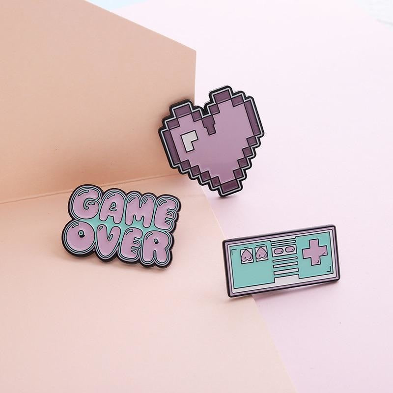 Pastel Gamer Girl Game Controller Enamel Pin Brooch – DDLG Playground