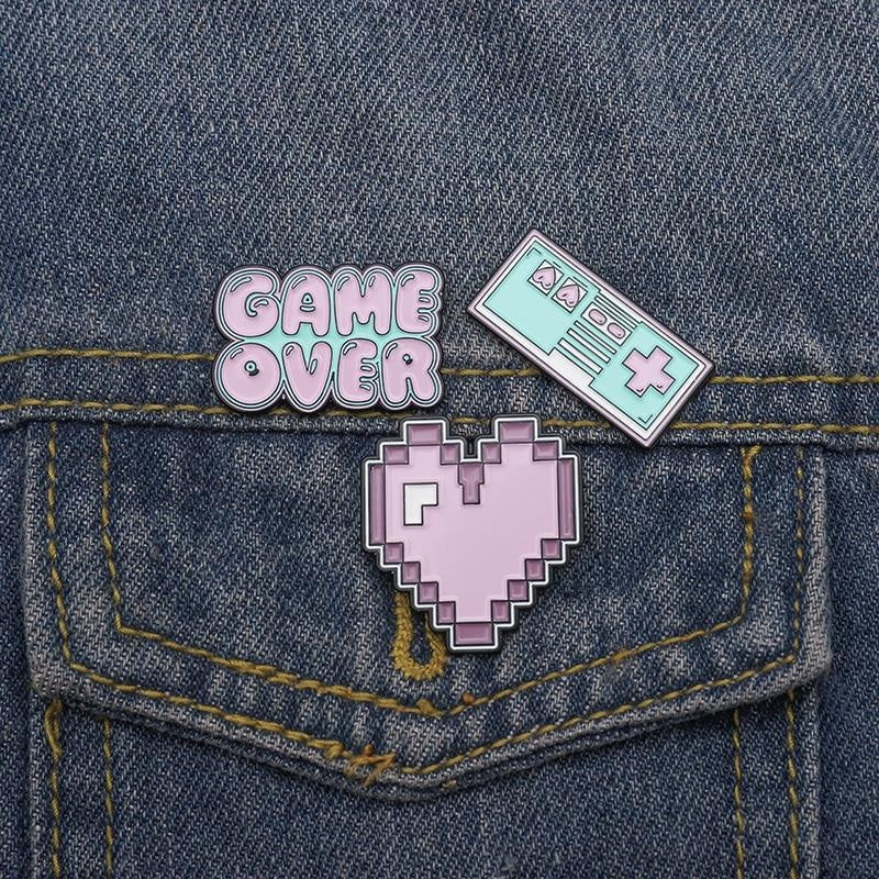 Pastel Gamer Girl Game Controller Enamel Pin Brooch – DDLG Playground