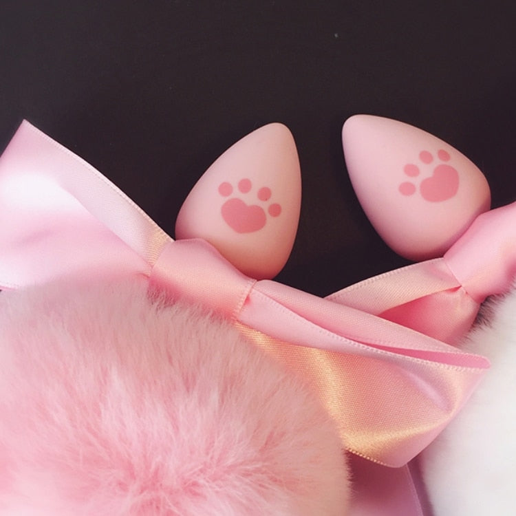 Paw Print Silicone Tail Plug Bunny Rabbit Tails – DDLG Playground