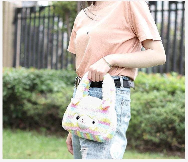 Kawaii Plush Alpaca Purse Alpacasso Book Bag Llama – DDLG Playground