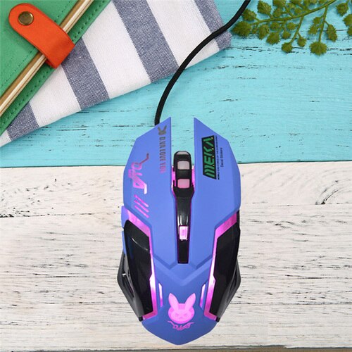 Pink D.Va Backlit Computer Mouse USB Wired Overwatch Gaming – DDLG ...