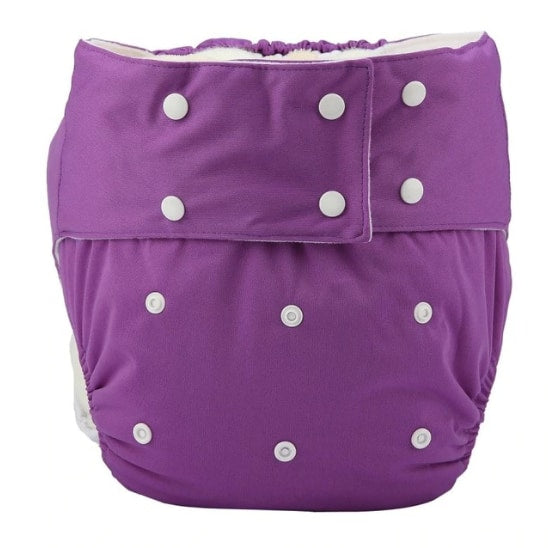 Solid Purple Adult Diaper Cloth Nappies Bamboo – DDLG Playground