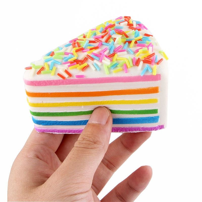Rainbow Cake Squishy Squeeze Toy Stress Relief Bday – DDLG Playground
