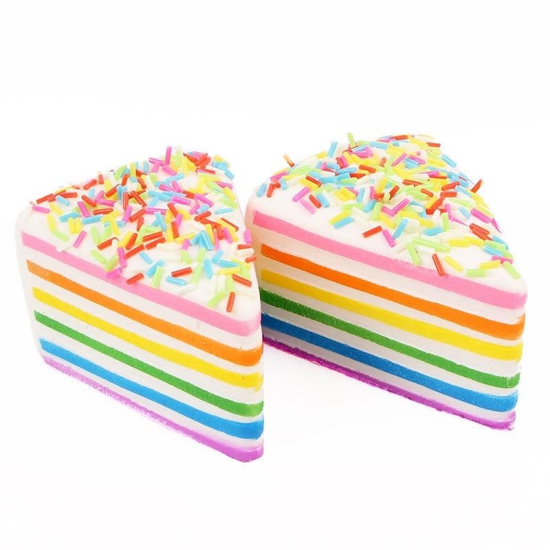 Rainbow Cake Squishy Squeeze Toy Stress Relief Bday – DDLG Playground