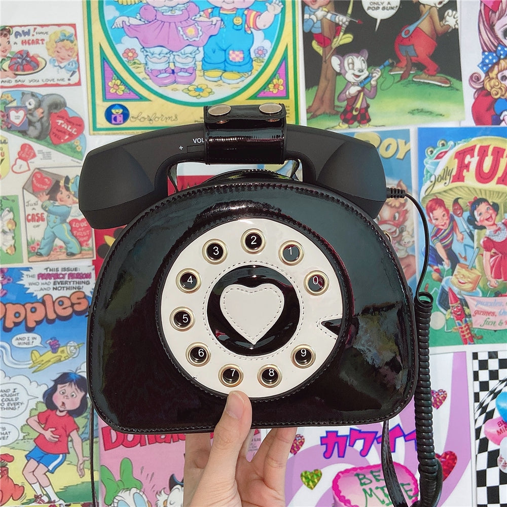 3D Rotary Telephone Handbag Purse Kawaii Cute – DDLG Playground