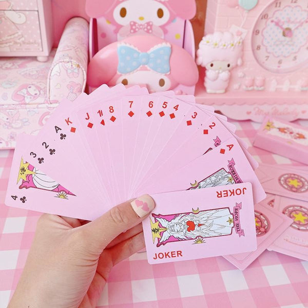 Pink Magical Girl Sakura Playing Cards Deck Mahou Shoujo – DDLG Playground