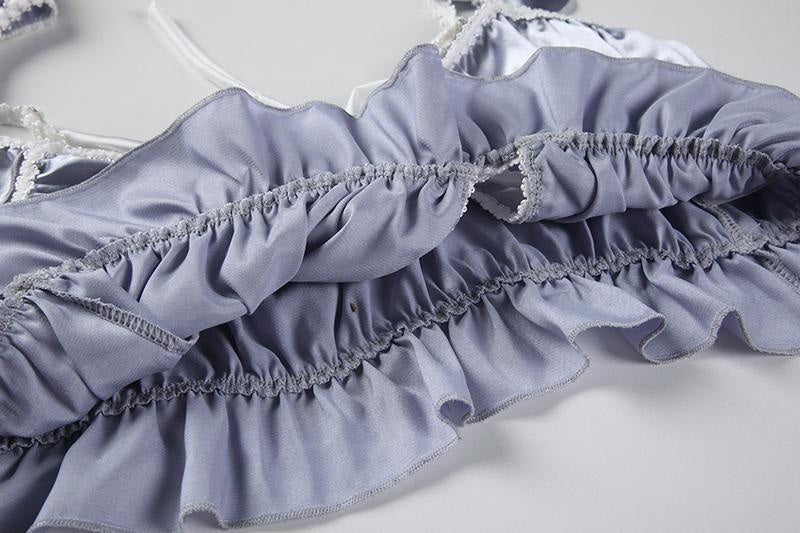 Satin Babydoll Sleep Set Lingerie Shorts Bloomers Silk – DDLG Playground