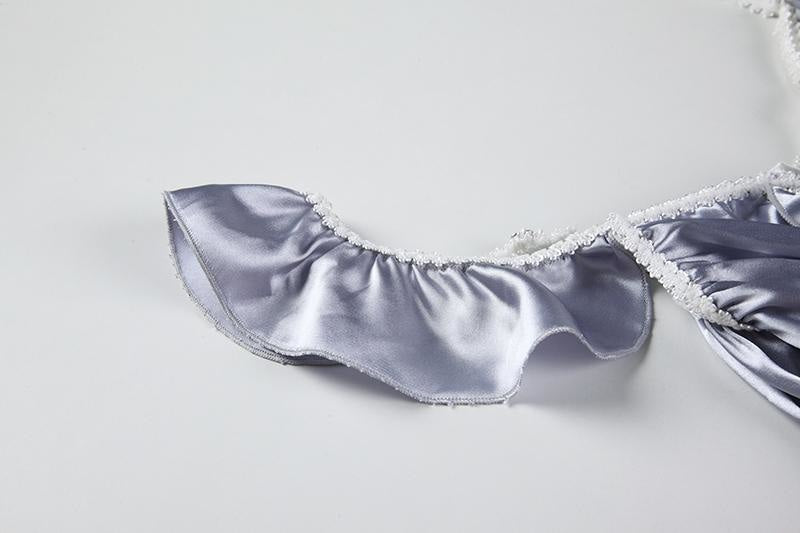 Satin Babydoll Sleep Set Lingerie Shorts Bloomers Silk – DDLG Playground