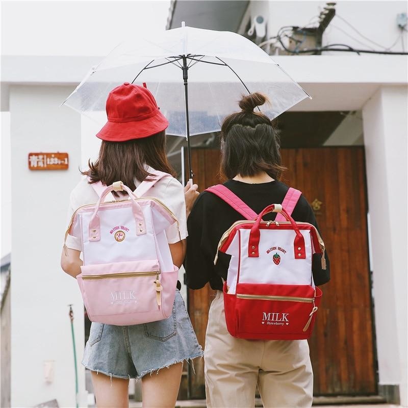 Strawberry Milk Backpack Rucksack Harajuku Kawaii – DDLG Playground