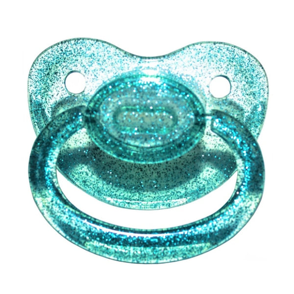 Teal Glitter Adult Pacifier Paci Binkie Soother – DDLG Playground