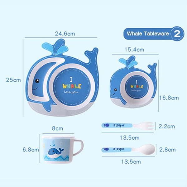 Blue Whale Dinner Set Complete Tableware – DDLG Playground
