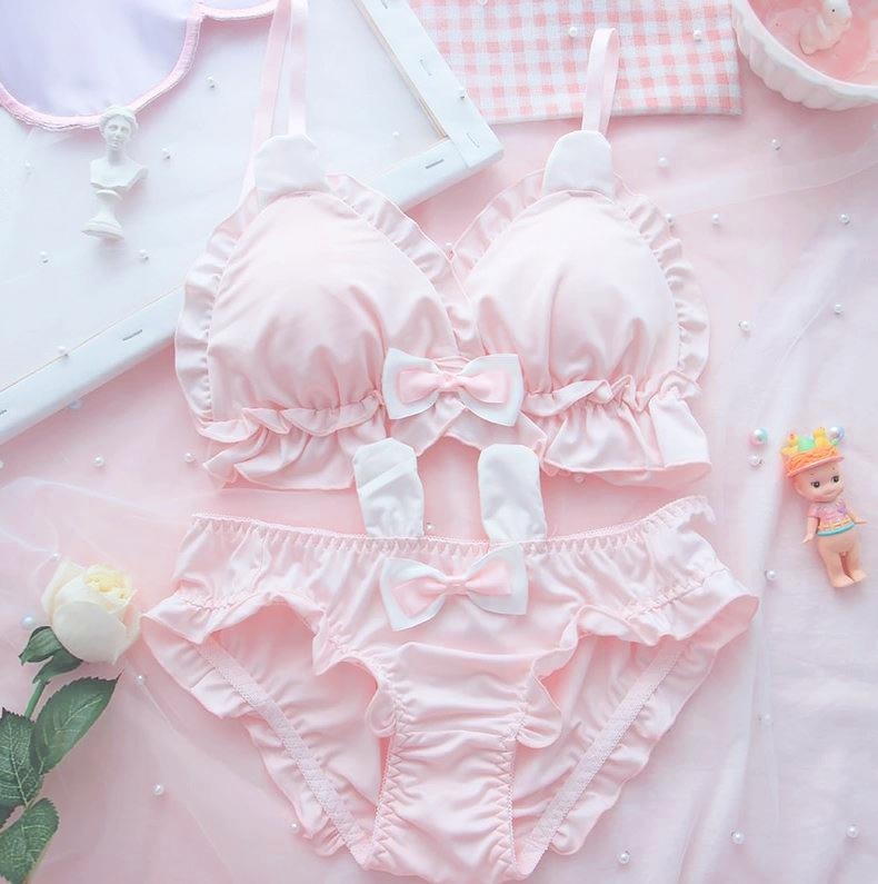 White Rabbit Lingerie Set Lolita Kawaii Underwear – DDLG Playground