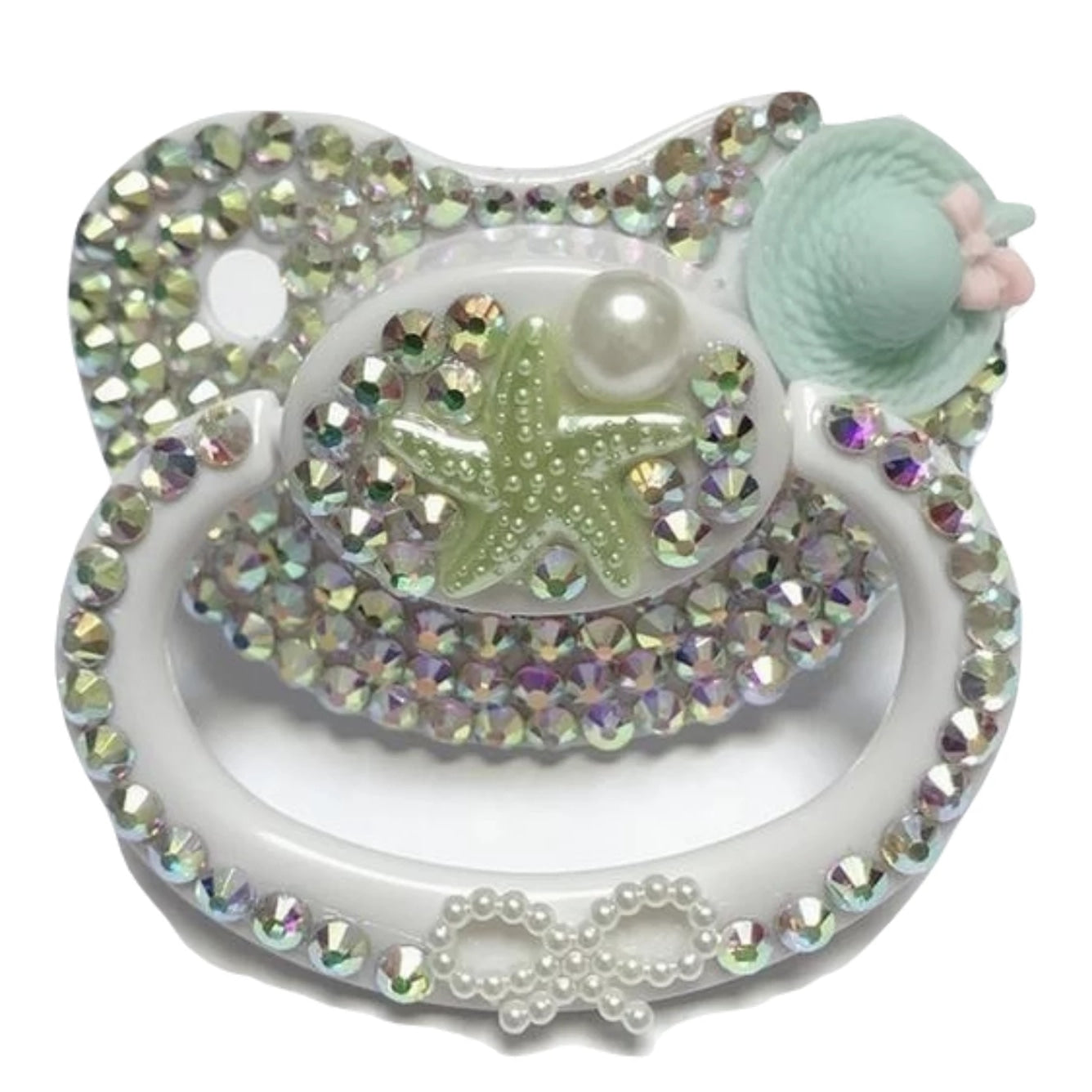 White Starfish Deco Pacifier Binkie Custom – DDLG Playground